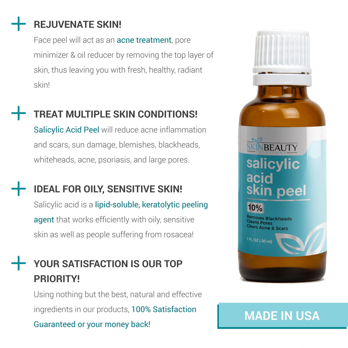 Salicylic Acid 30% Chemical Peel - BHA Formula for Skin Exfoliation, A ...